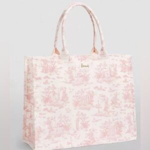 Harrods | Bags | New Harrods London Double Handle Large Pink Toile ...